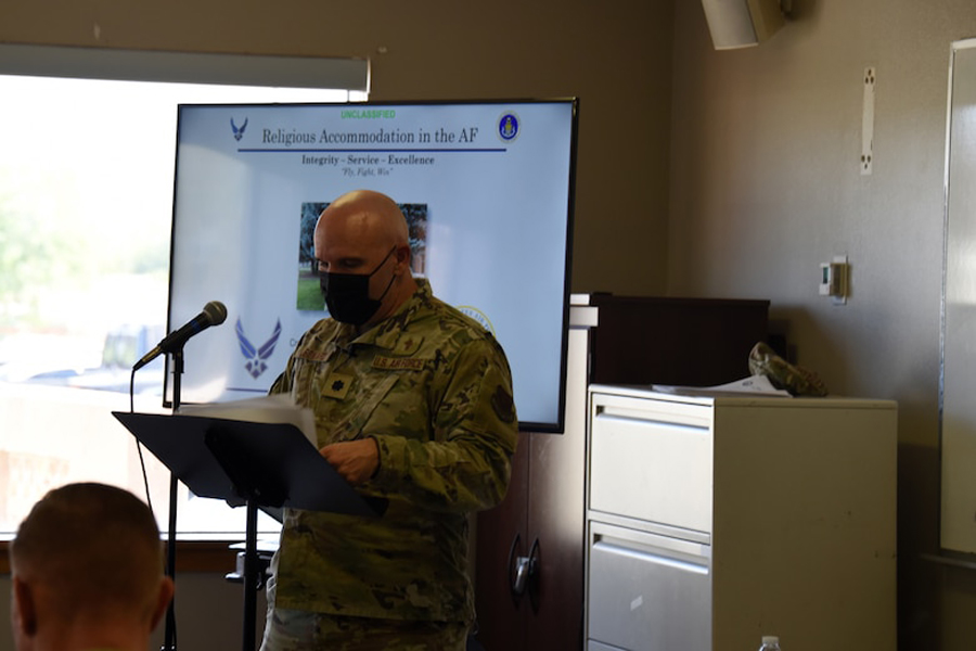 Leaders briefed on new Air Force religious accommodation instruction ... Leaders briefed on new Air Force religious accommodation instruction ...